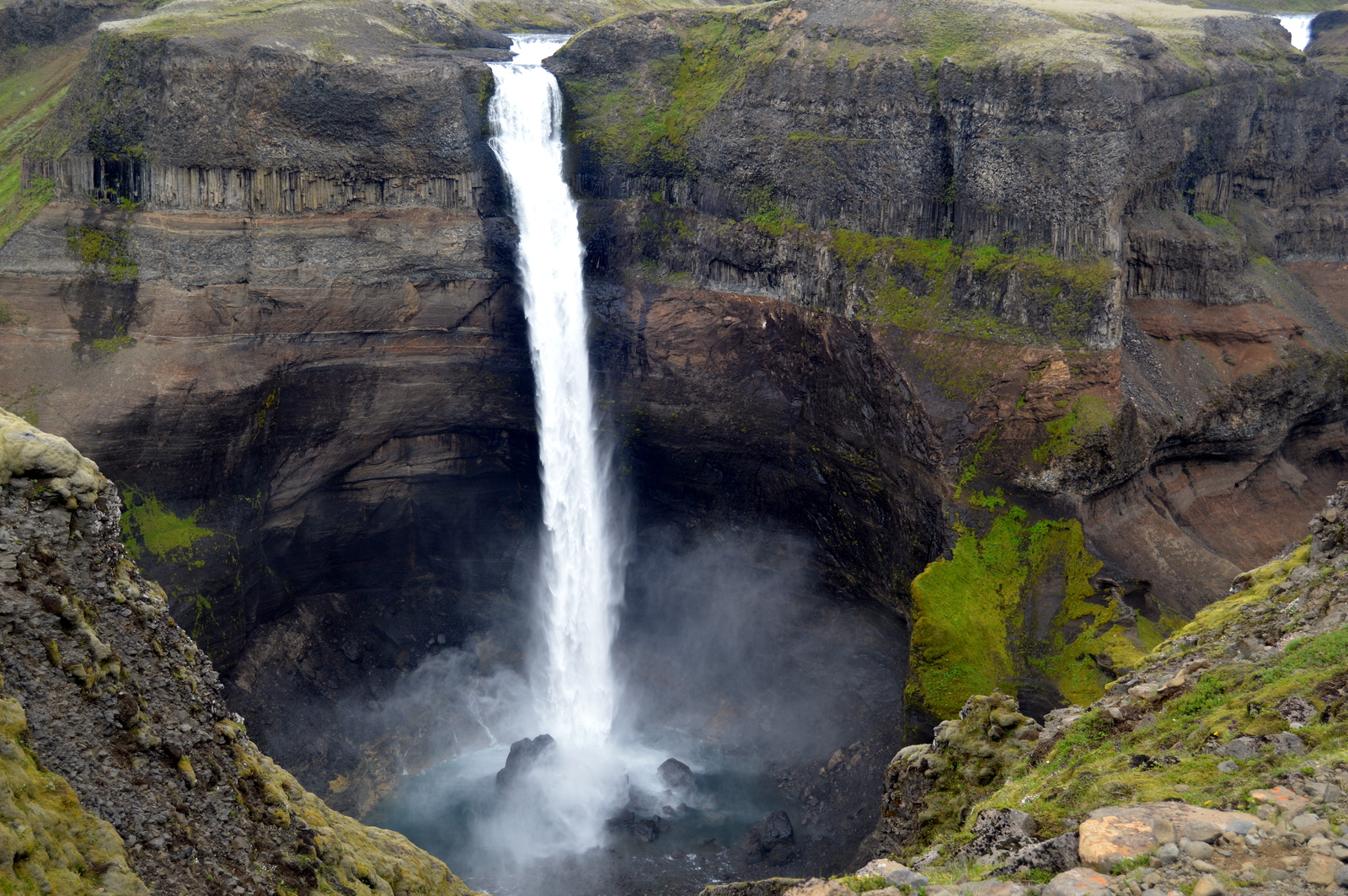 The amazing Háifoss Waterfall and the beautiful Waterfalls in Fossá ...