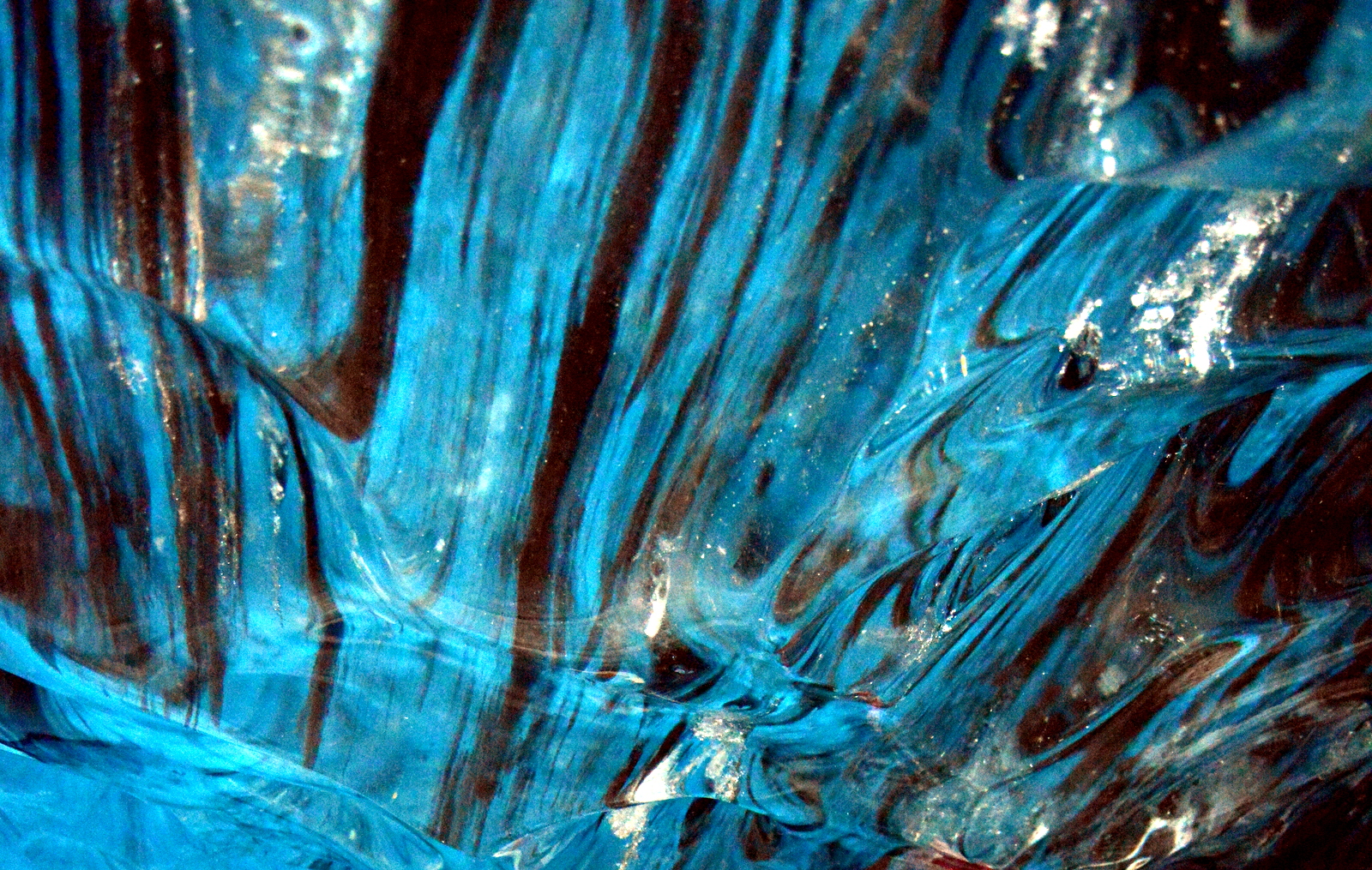 A beautiful Sapphire blue Ice Cave in Vatnajökull Glacier